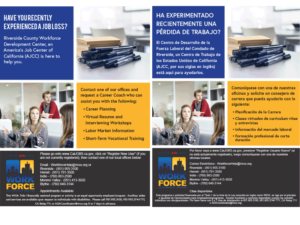 Riverside County Workforce Development Center Programs Available ...